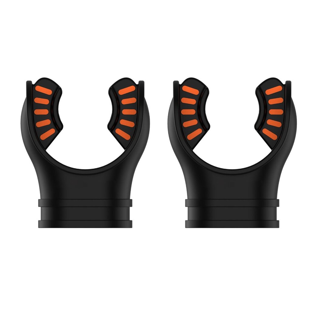 2шт, взрослый плавательный мундштук для подводного плавания с маской и трубкой со вторичным головным регулятором-черный оранжевый