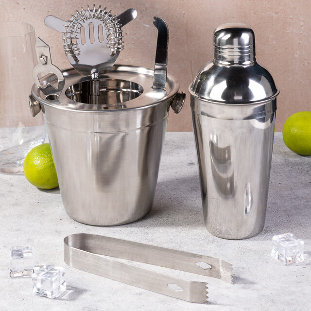Набор бармена Талламор с шейкером и ведерком для льда, 6 предметов, Koopman, A12405160
