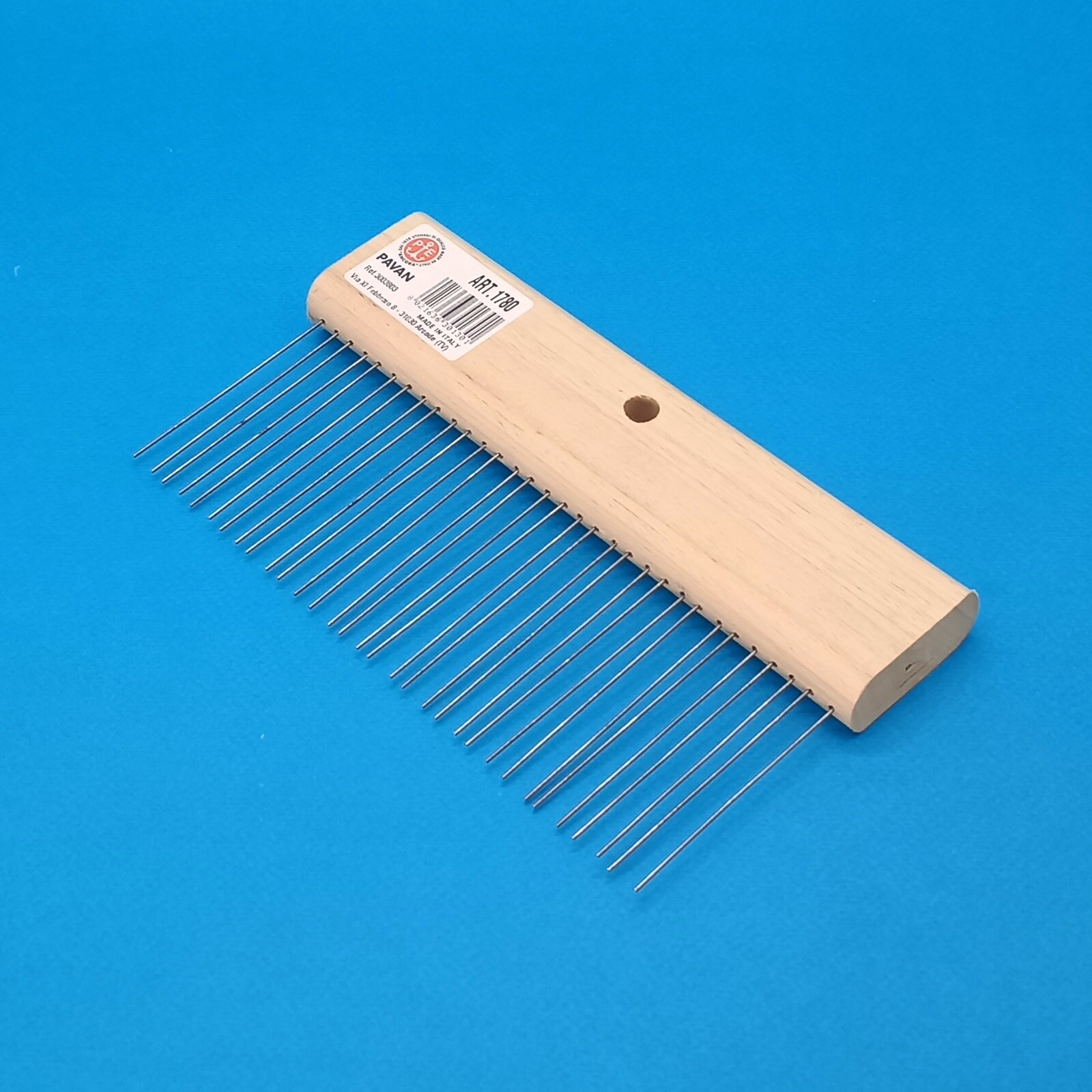 Гребенка PAVAN, для фактурных красок и штукатурок, 200x110x0.4 мм