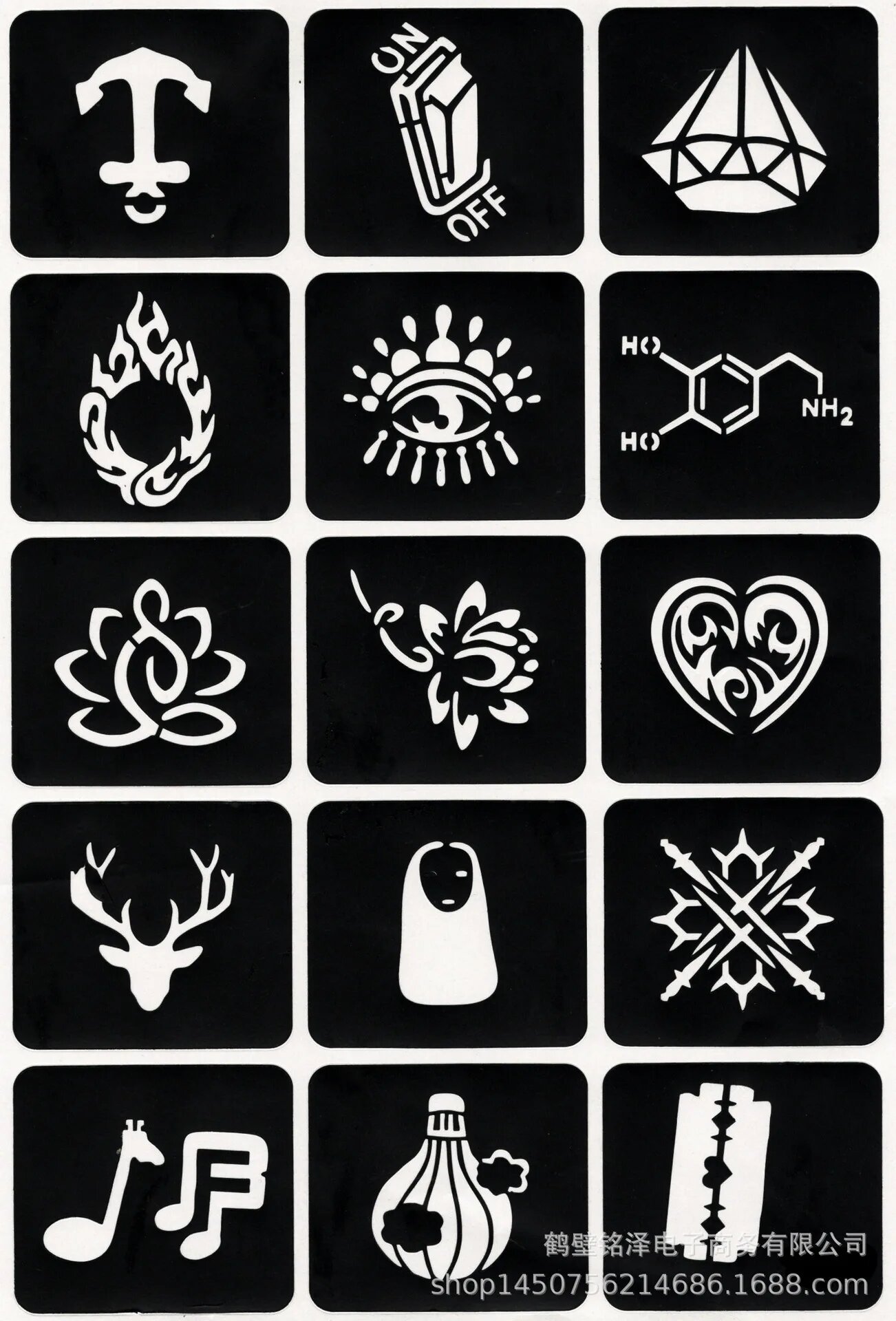 3D трафареты для временных татуировок 1 шт. 32