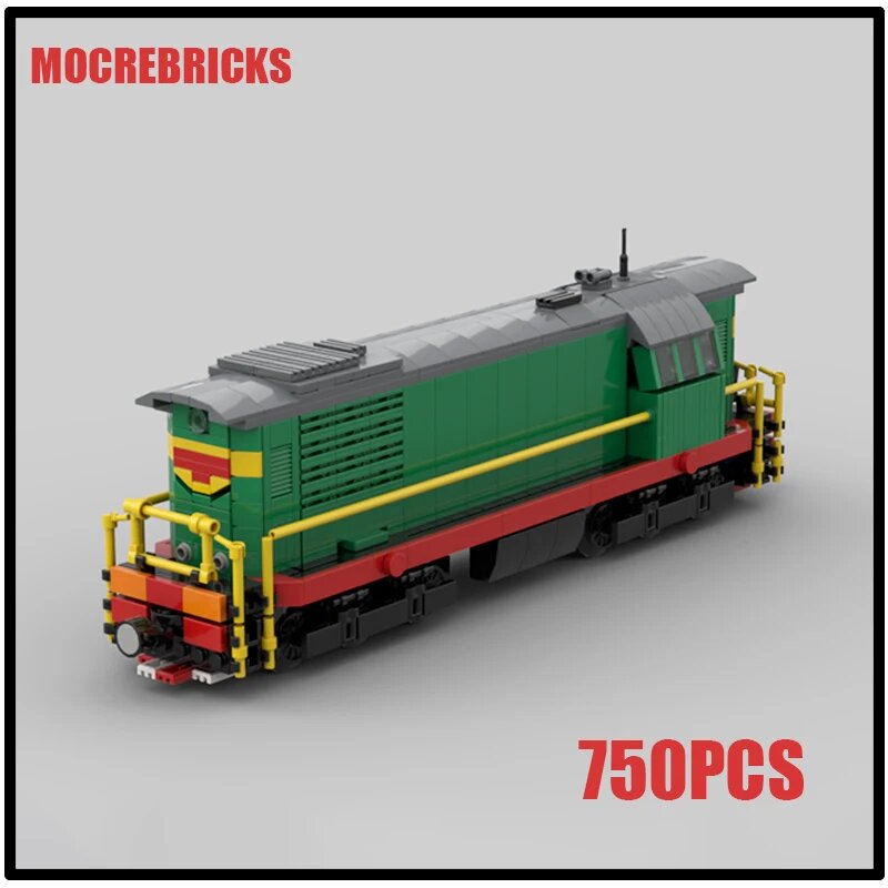MOCREBRICKS конструктор City Train ЧМЭ3 Темно-зеленый, 750Parts