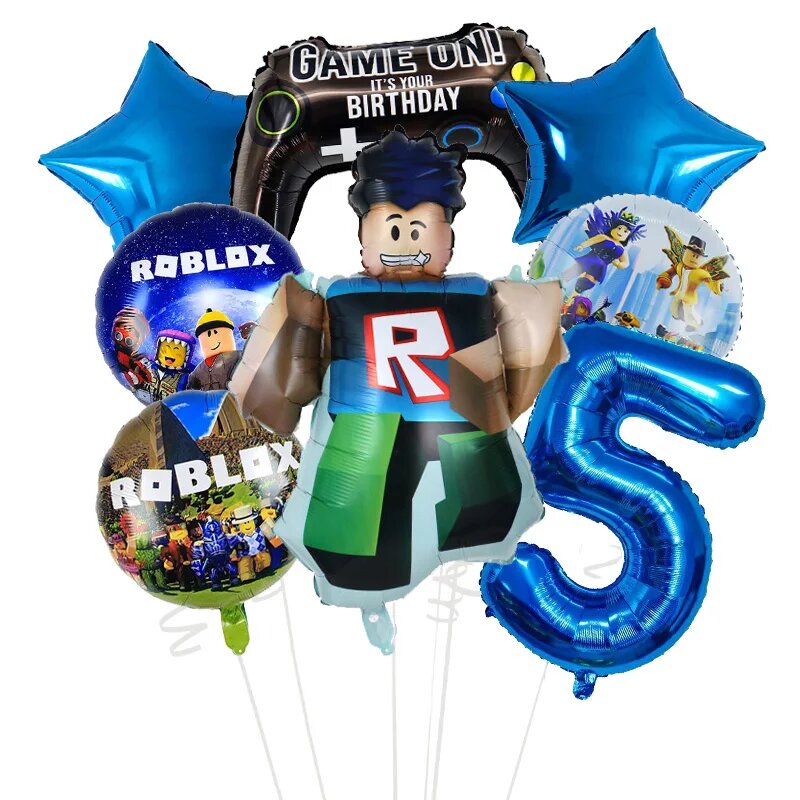 Набор шаров Roblox, синий, 8 шт.