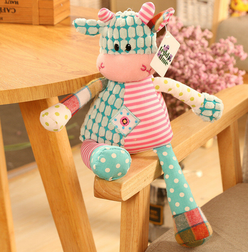 Plush animal stuffed toys cow sheep chicken for plush baby snuggle pillow premium quality