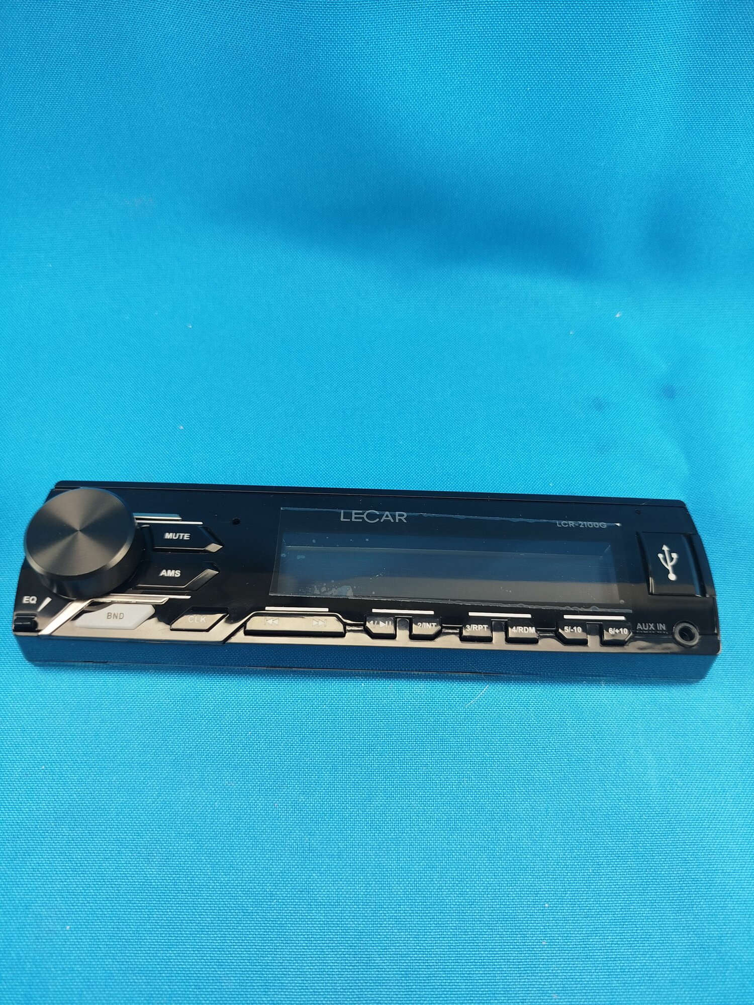 Магнитола "LECAR" монохромный дисплей 1DIN, USB, SD, MMC, AUX зеленая подсветка 4x50Вт