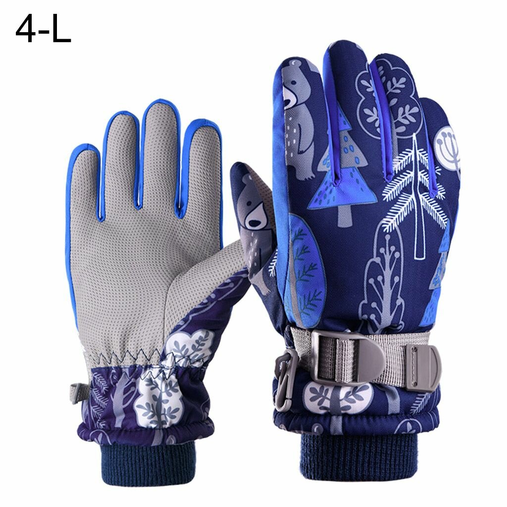 Профессиональные детские лыжные перчатки, зимние теплые сноубордические водонепроницаемые снежные перчатки