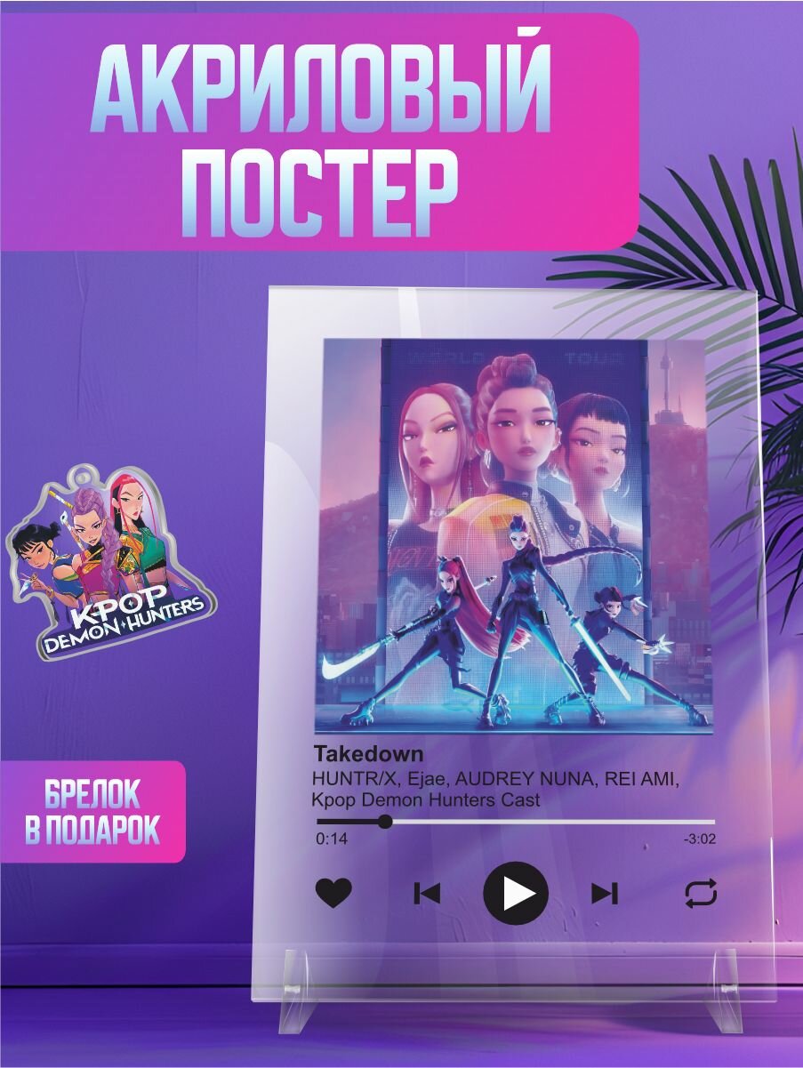 Spotify Спотифай постер интерьерный kpop demon hunters