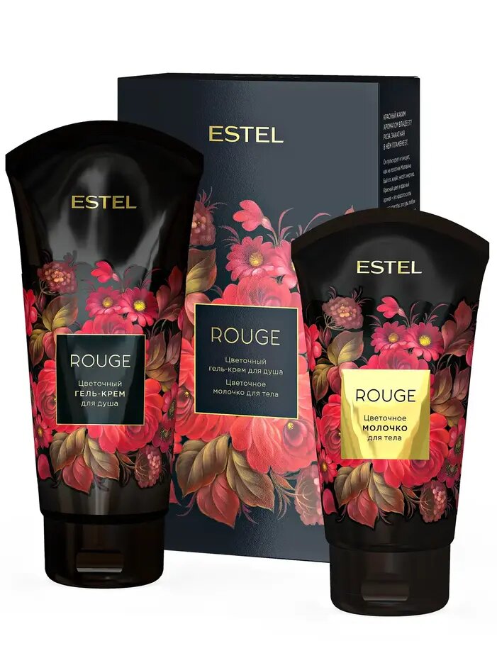 Набор Estel Professional Flowers Rouge: гель-крем для душа, 200 мл + молочко для тела, 150 мл