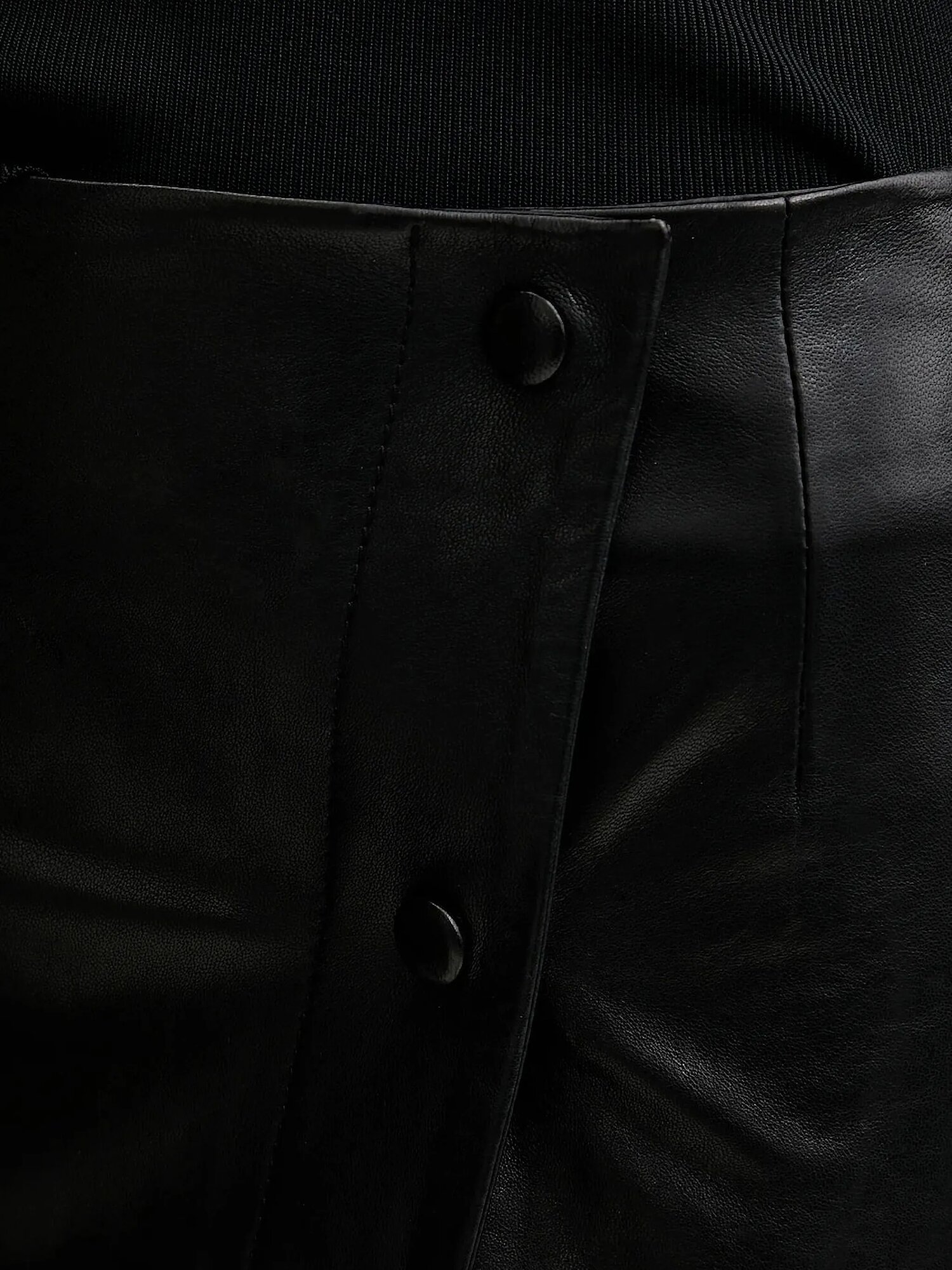 Юбка IRO Button-front leather midi skirt, размер 40, черный — фото 1