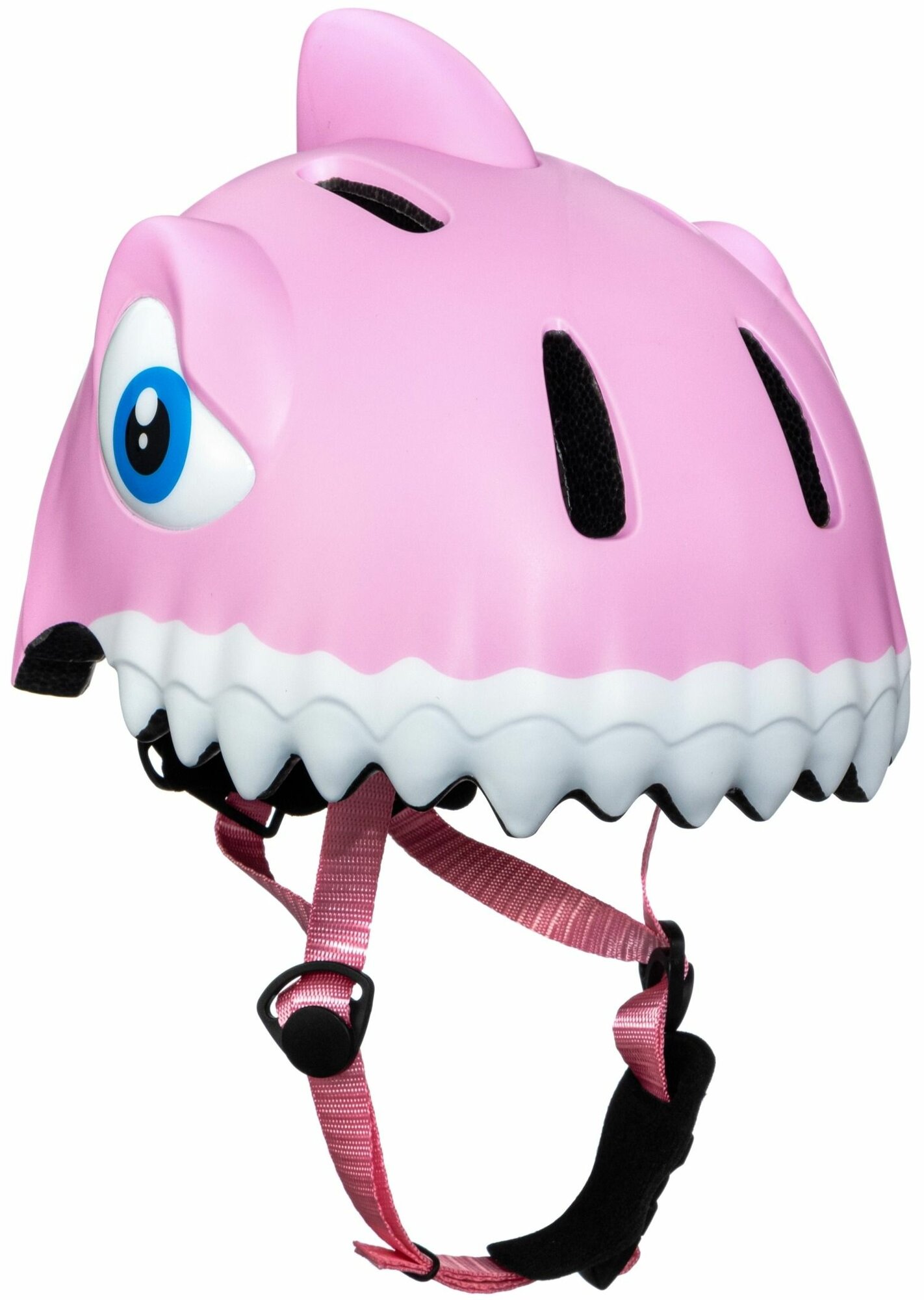 Шлем - Crazy Safety размер S-M (49 до 55 см) - Pink Shark/розовая акула защитный велосипедный велошлем детский NEW 2022