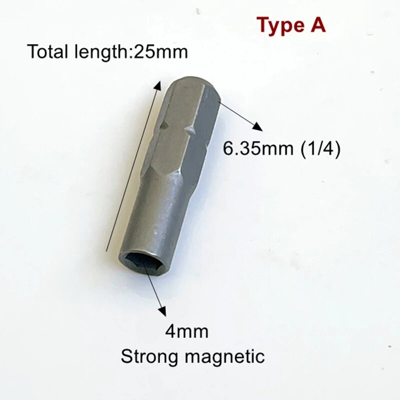Переходник для микробита 6,35 мм 1/4 дюйма, адаптер для бита к системе, держатель отвертки 4 мм — сильный магнитный