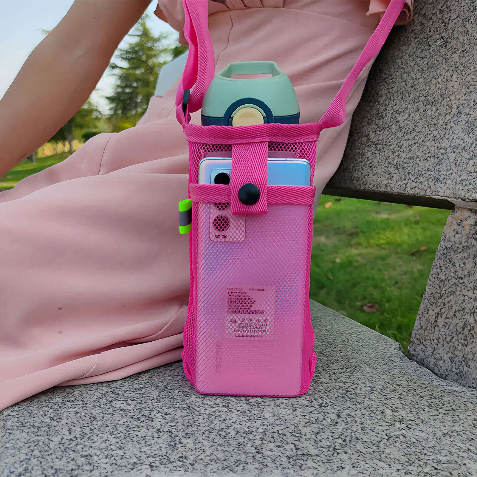 Уличный, курьерский, сетчатый мешок для хранения, держатель стакана для воды, защитный чехол, сумка для стакана для воды