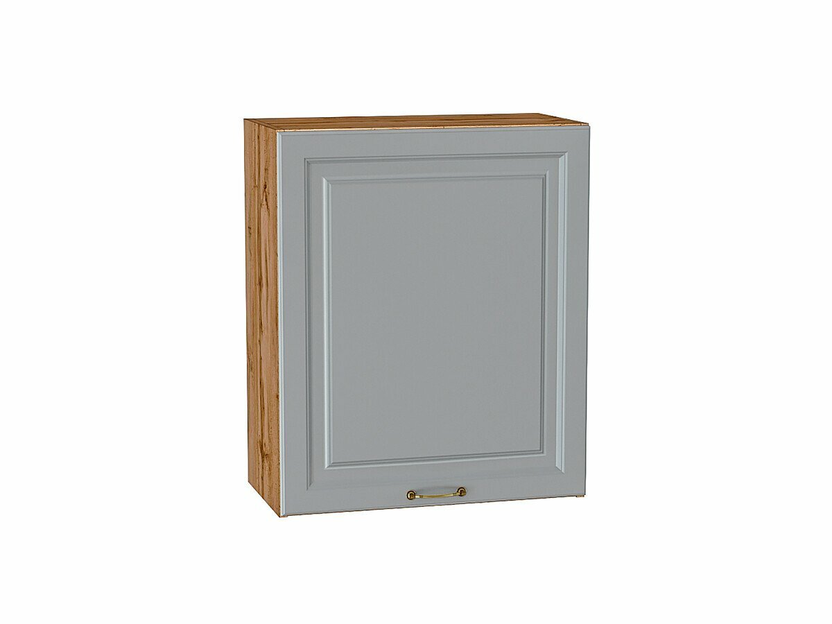 Шкаф верхний с 1-ой дверцей Ницца, цвет фасада Графит, цвет каркаса Дуб Вотан, 716*600*318 мм