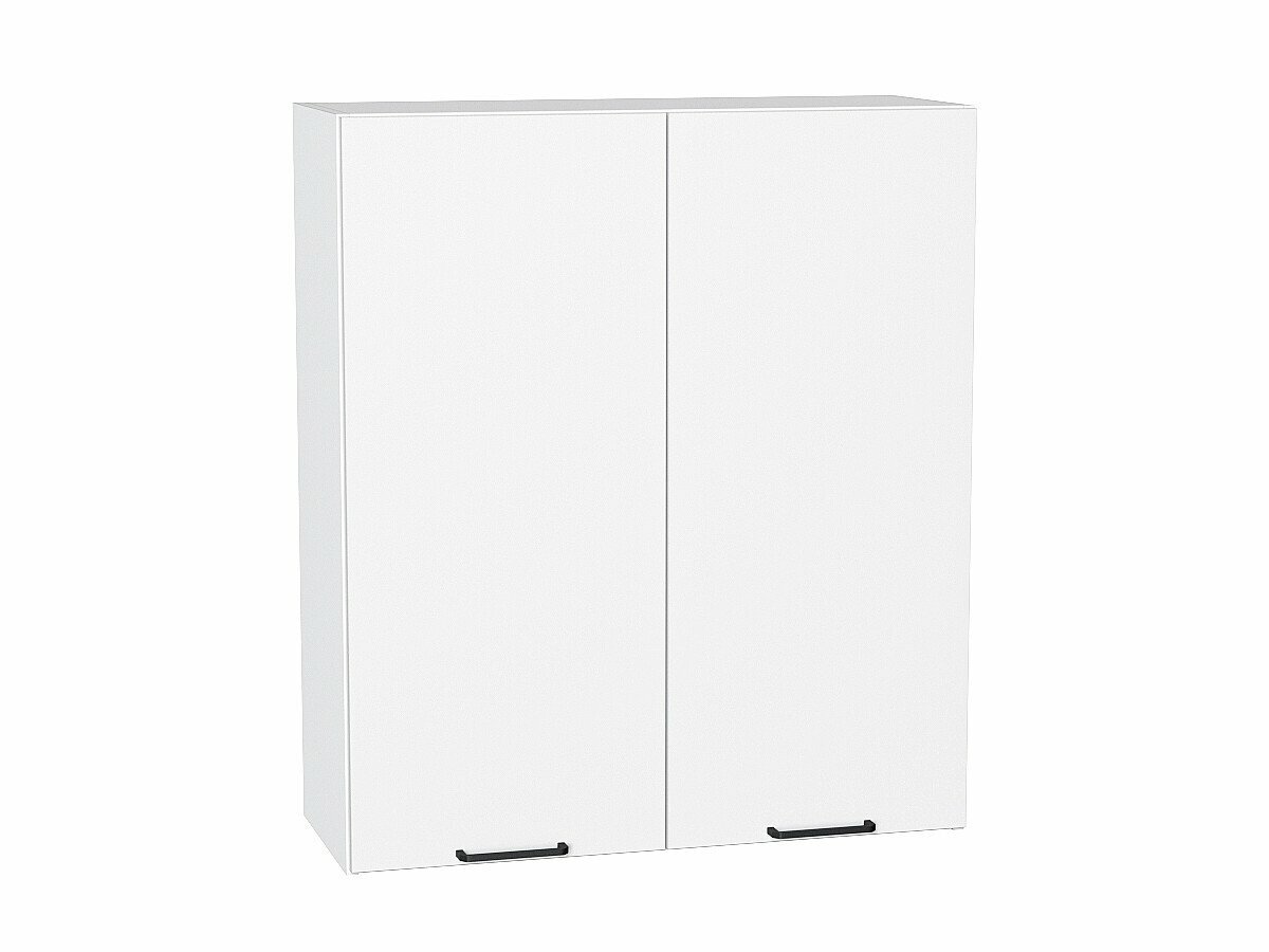 Шкаф верхний с 2-мя дверцами Флэт, цвет фасада White In 2S, цвет каркаса Белый, 920*800*318 мм