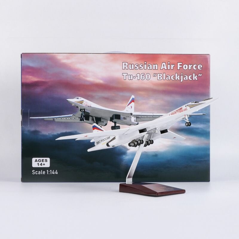 1/144 Модель из сплава Белый лебедь "Бомбардировщик" TU-160