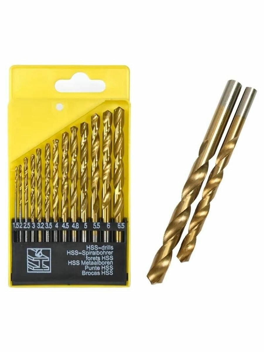 Столярное отверстие 13 комплектов 1.5 6.5 мм высокоскоростное стальное долото титановое покрытие