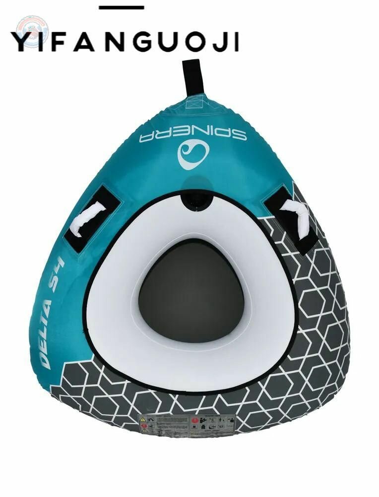 Водная ватрушка одноместная для буксировки, надувной баллон ПВХ с ручками и кольцами, активный отдых на воде для взрослых и детей