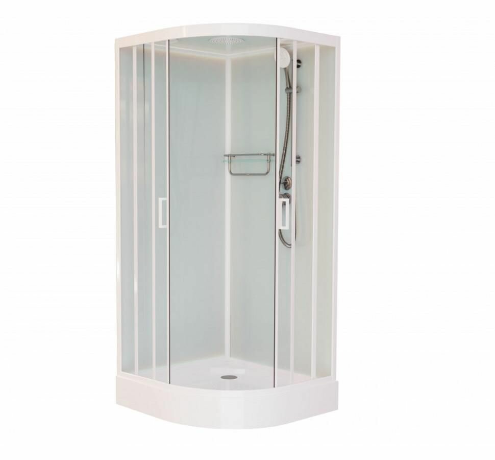 Душевая кабина Frank Orbis 409 White, угловая, четверть круга