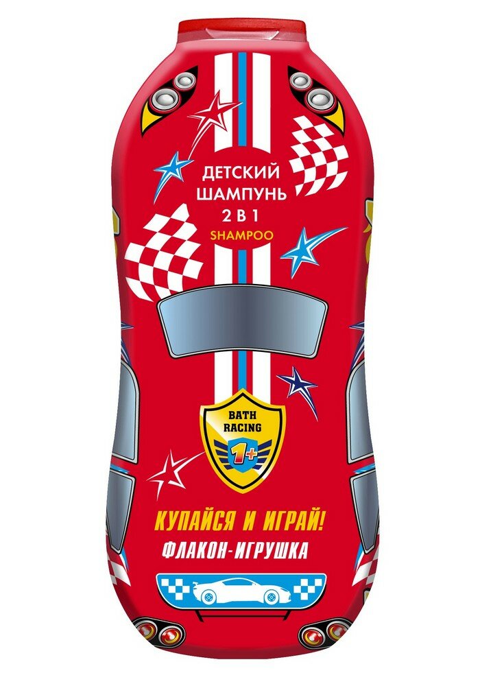 Гонки Bath Racing - Shampoo Детский шампунь 2 в 1 "купайся и играй" 1+ 300 мл.