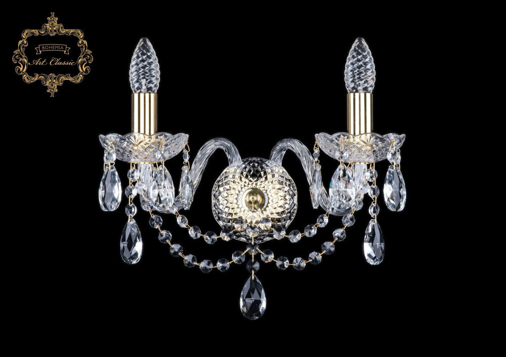 Бра, настенный светильник Art Classic 10.12 10.12.2.141. Gd. Sp, E14, IP20, Классический, Барокко