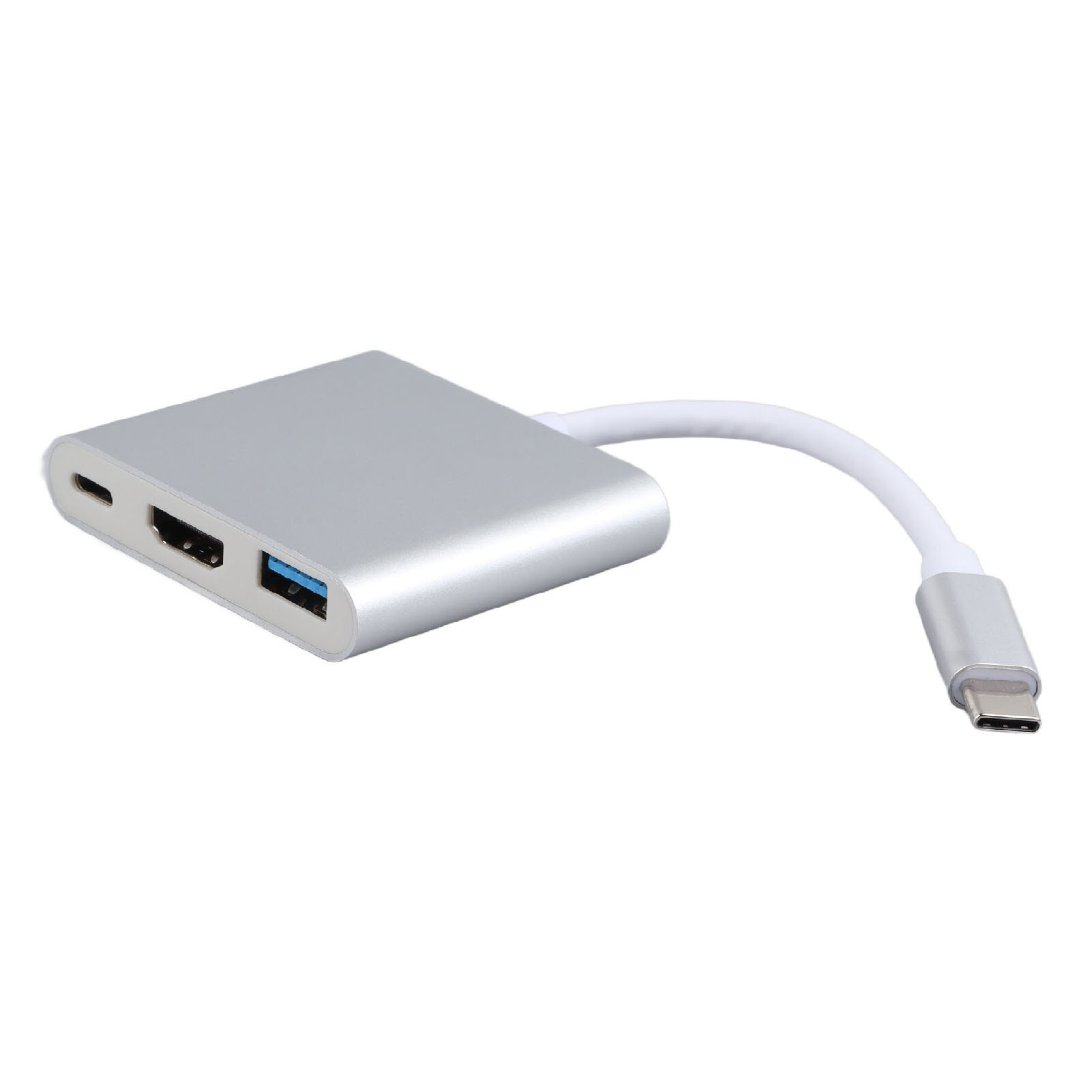 USB C Docking Station 3 в 1 алюминиевый сплав 4K HD 5 Гбит / с трансмиссии 60 Вт PD Power USB C Hub для компьютера телевизионного проектора