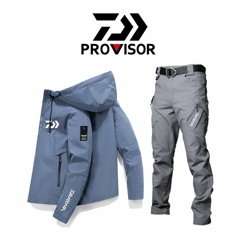 DAIWA2024 весенне-осенний мужской свободный комплект для работы и спорта и отдыха для рыбалки куртка