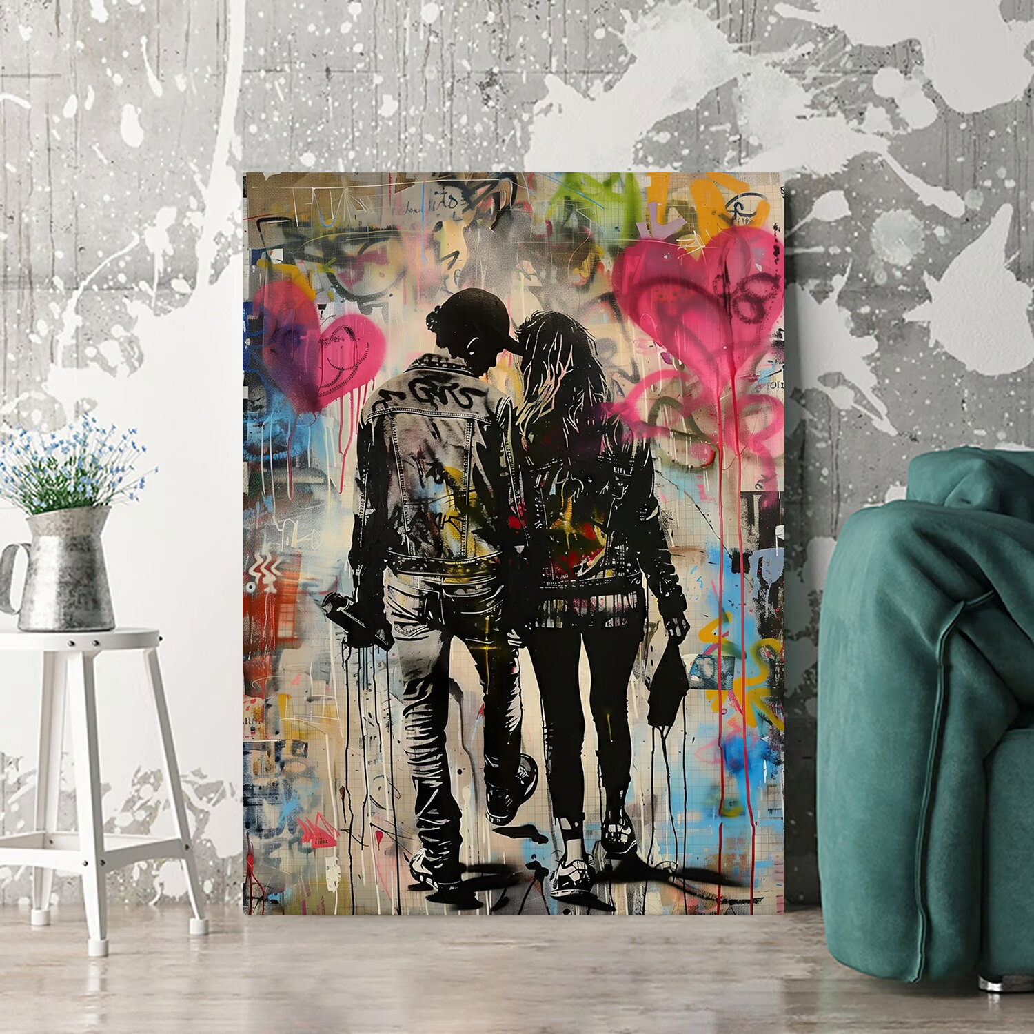 Картина на стену для интерьера - "Граффити, поп арт, Бэнкси", 30х40 см.