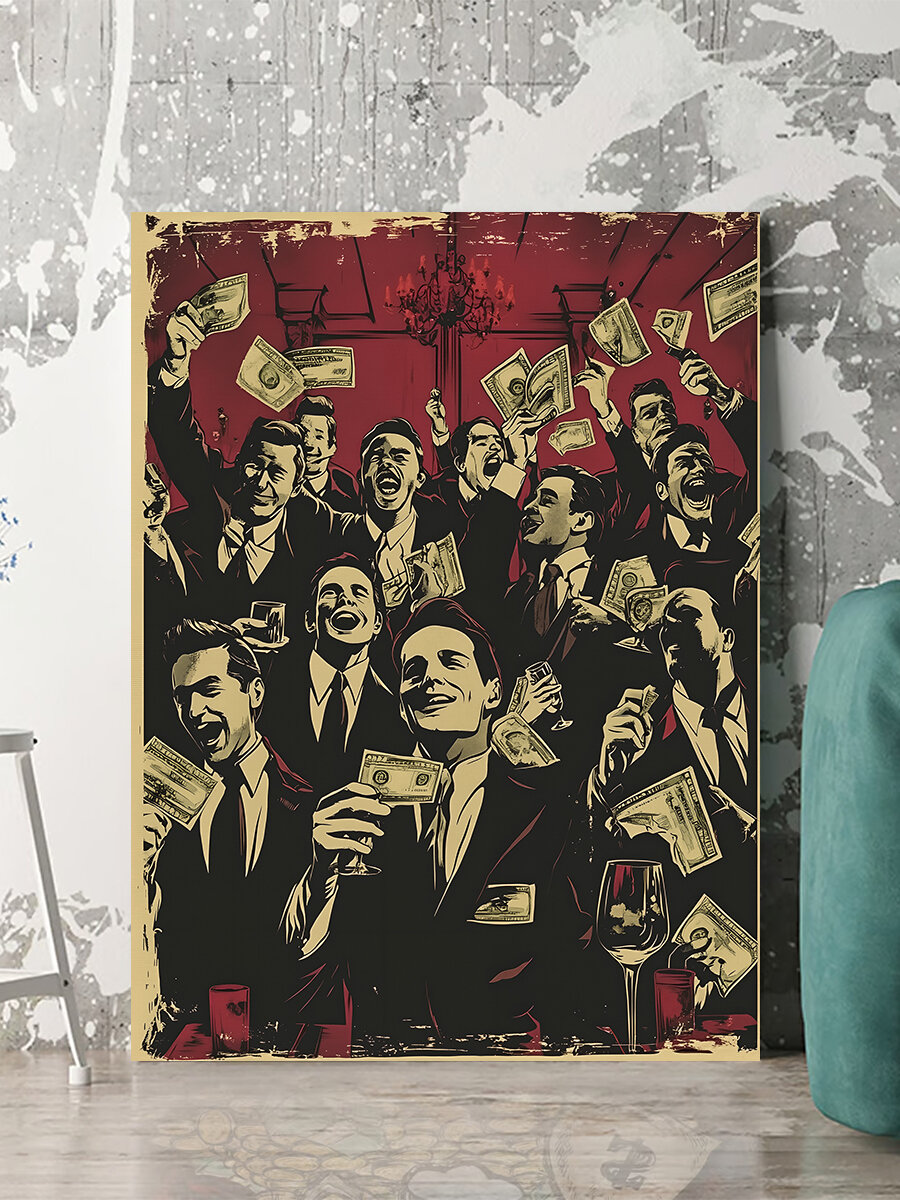 Картина на стену для интерьера - "Гангстеры, мафия", 30х40 см.