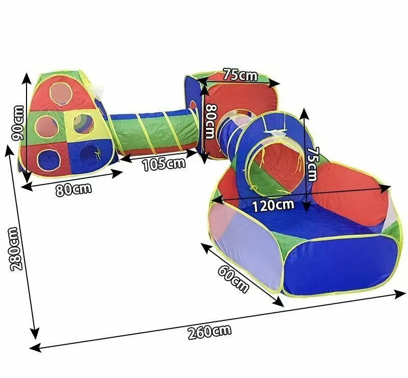 Детская игровая палатка дом шатер, детский игровой комплекс домик штабик с сухим бассейном для девочек мальчиков универсальная 5 в 1-CJX2