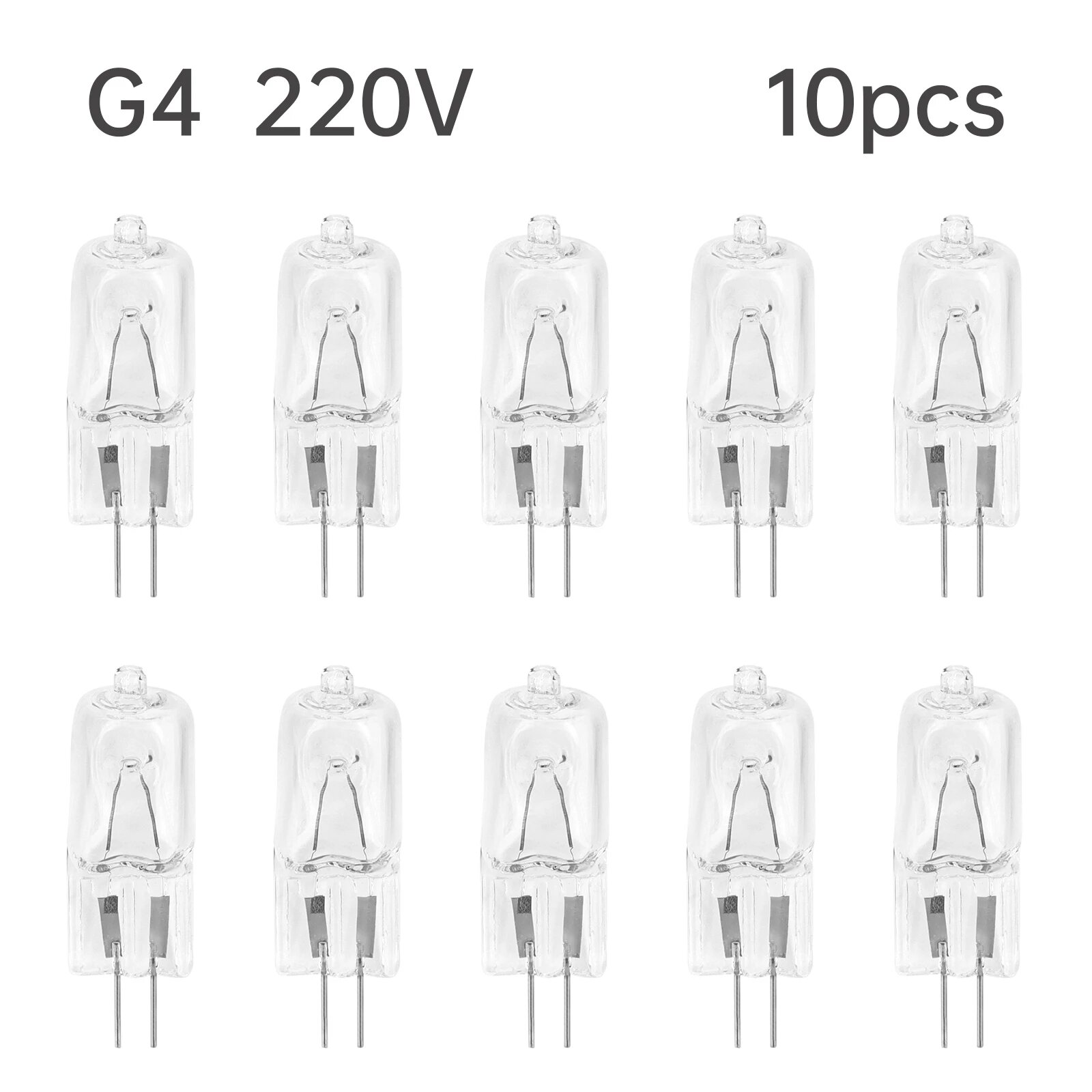 Галогенные лампы G4, 220 В, 10 шт. 50 Вт