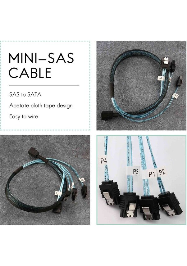 Внутренний кабель Mini Sas - Sata длиной 1,6 фута для жесткого диска Raid-контроллера