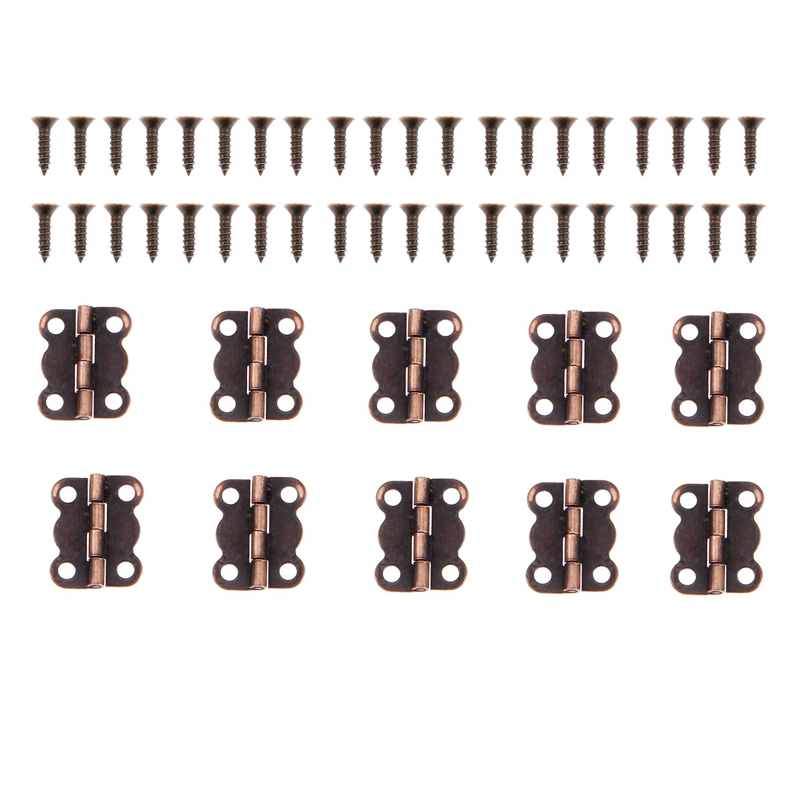 Петли-бабочки 10 шт. серебро/красная медь/золото 16*12 мм Red Copper