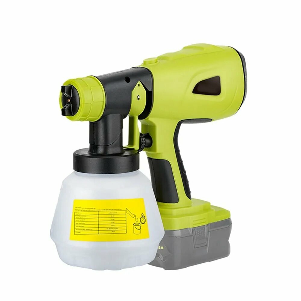 OZ36A Беспроводной распылитель краски Ryobi с литий-ионным аккумулятором, 4 насадки (1 мм, 1.8 мм, 2.5 мм, 3 мм), 800 мл