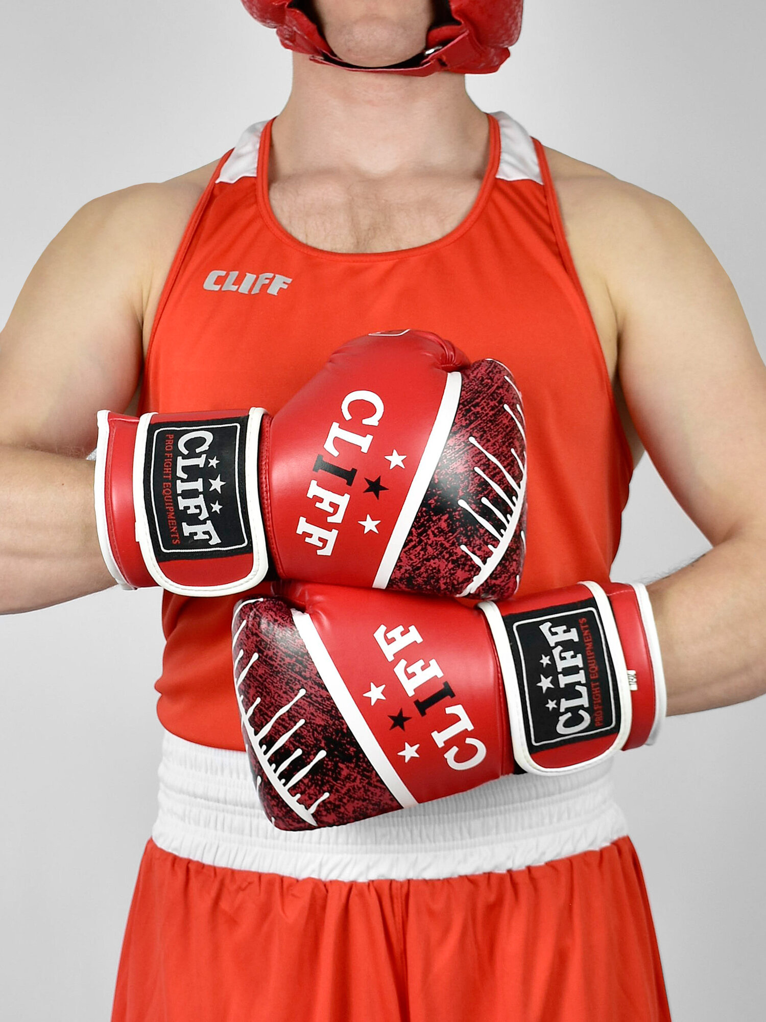 Перчатки боксерские RING 3028 (FLEX) 10 oz цвет: красный, унисекс.