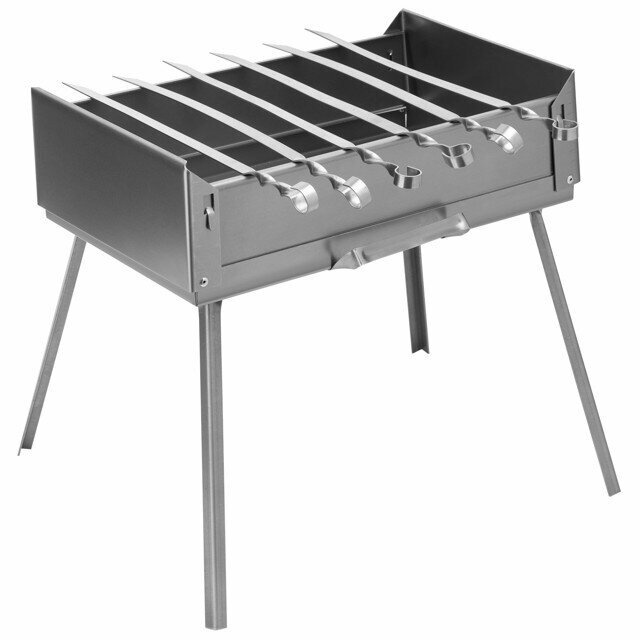 Мангал-дипломат PALISAD 410x280x125мм сталь 1,5мм в комплекте 6 шампуров