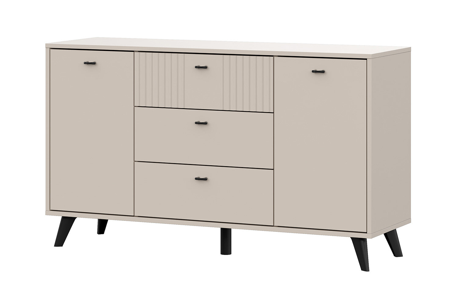 Комод Барселона 130,1х76,1х40,1 см, 2-створчатый, 3 ящика, цвет меланж