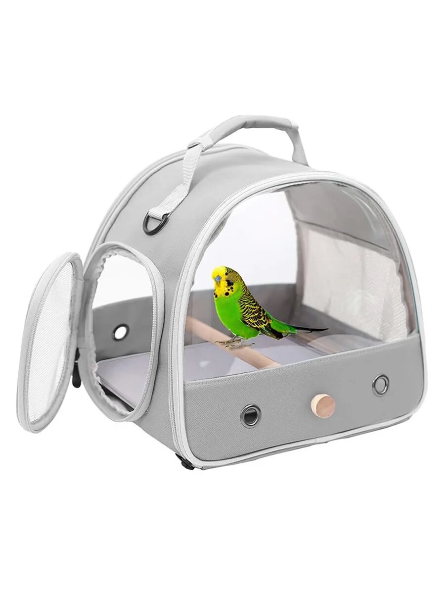 Переноска "Голубой арахисовый попугай", для карликовых, средних и крупных птиц