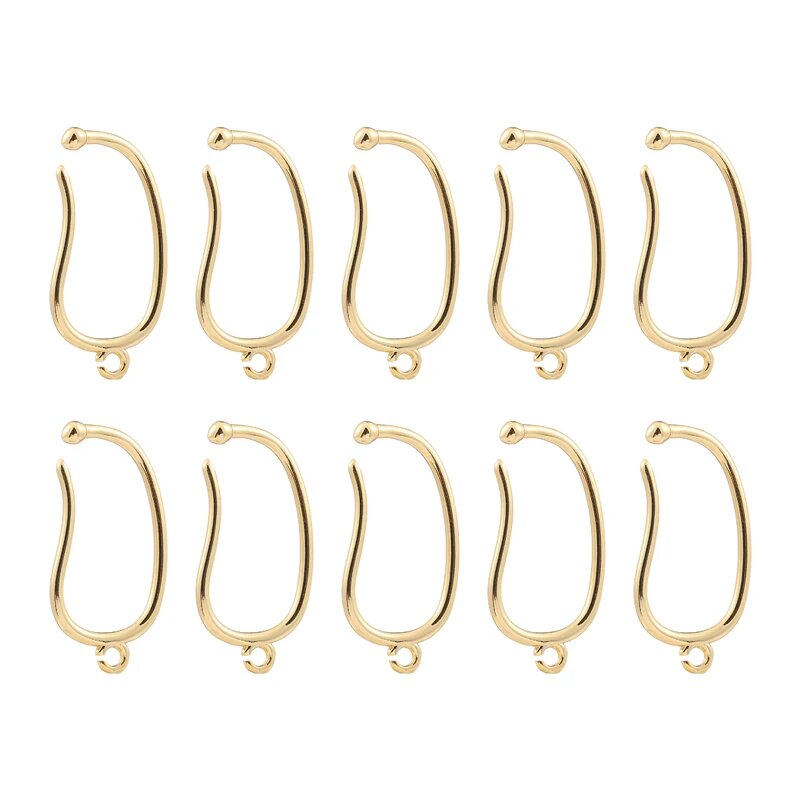 Серьги-зажимы золотистые UNNAIER F1-Gold-10PC