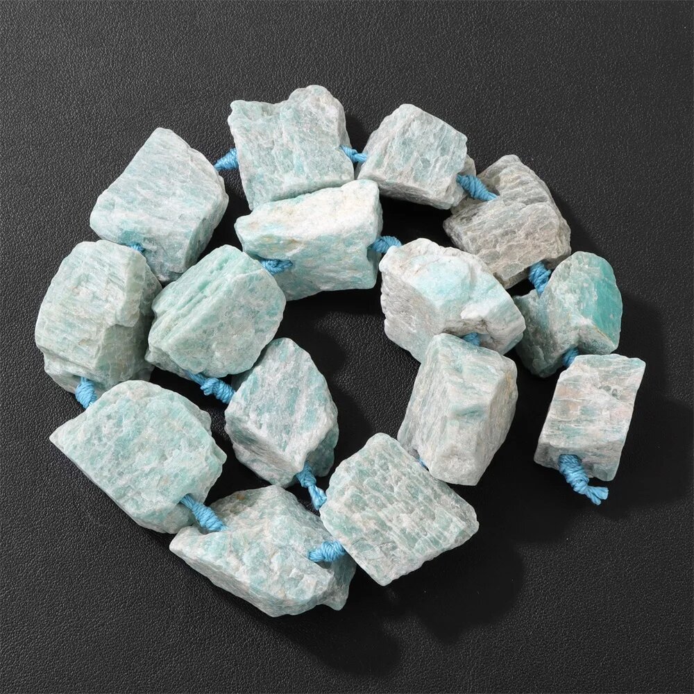 Необработанные бусины из амазонита, апатита, пренита и кварца от RISYF