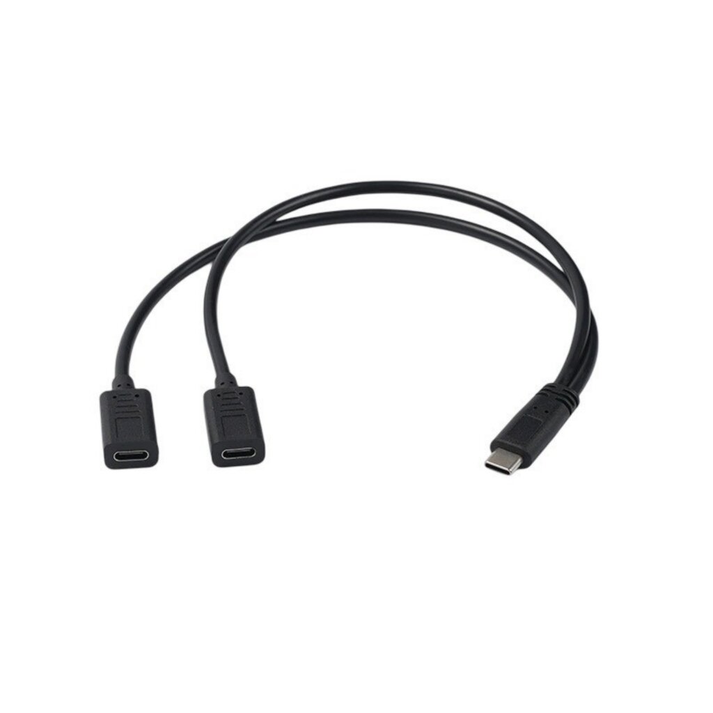 Шнур Для Быстрой Зарядки USB C Мужской к Двойному USB C Женский Разветвитель Кабеля Type-C Порт Зарядный Адаптер Шнур для Телефона Планшета