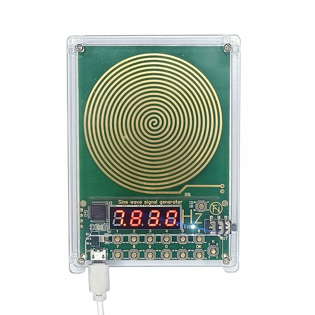 Генератор чистых синусоидальных волн Шумана частотой 7,83 Гц с программируемой регулировкой частоты, 5 В Порт для зарядки Type C