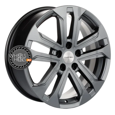 Диск автомобильный литой Khomen Wheels KHW1803 (Chery Tiggo 4/Tiggo 7 Pro) 18x7 5x108 et33 dia60.1 Gray