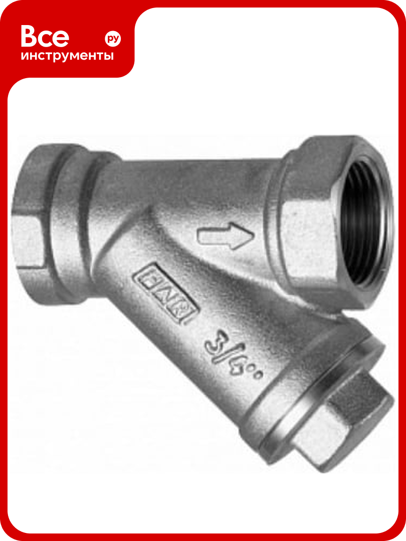 Грязевик FAR 3/4" ВР-ВР, 300 C мкм, хромириованный FA 2390 34300C
