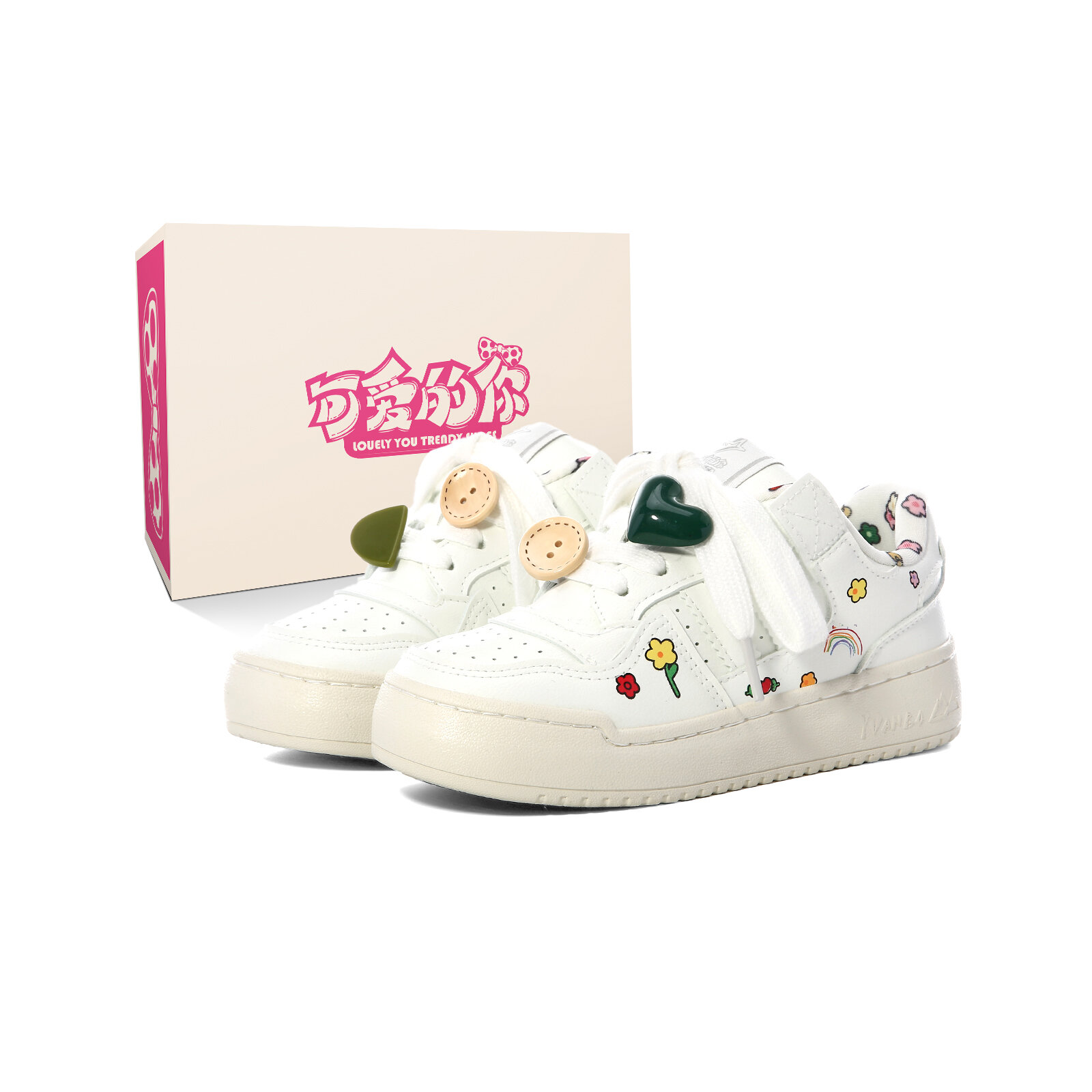 Кеды женские Lovely You легкие и дышащие белые для скейтборда 39 EU