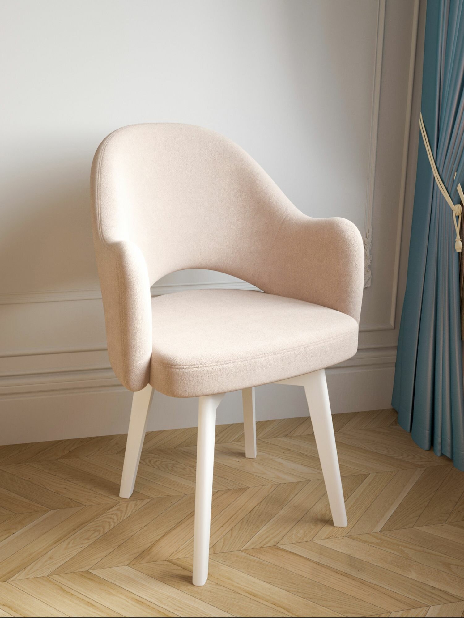 Стул обеденный Клео Катания Велюр ваниль