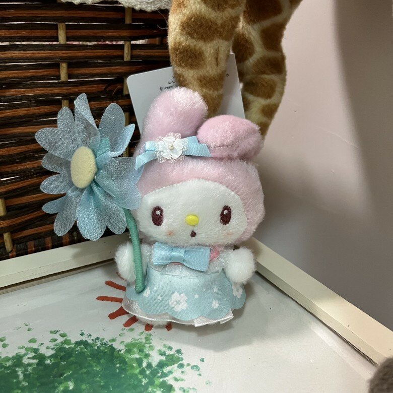 Мягкая брелок-кистка с котом Санрио и милыми мультяшными персонажами для украшения сумки и подарка детям