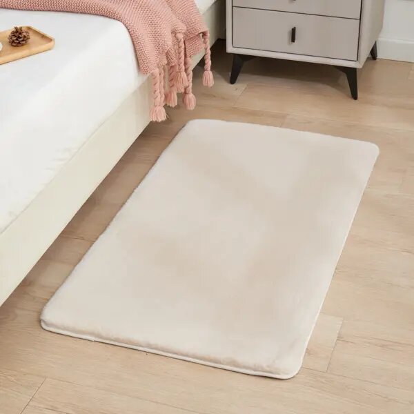 Ковер декоративный полиэстер Bingo 80x150 см цвет кремовый