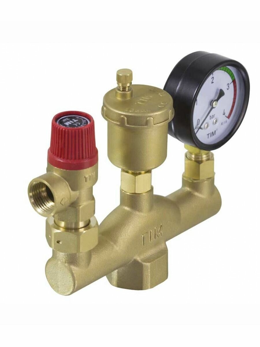 Группа безопасности для котла 1,5 бар классик 1" ВР TIM JH1025-1.5