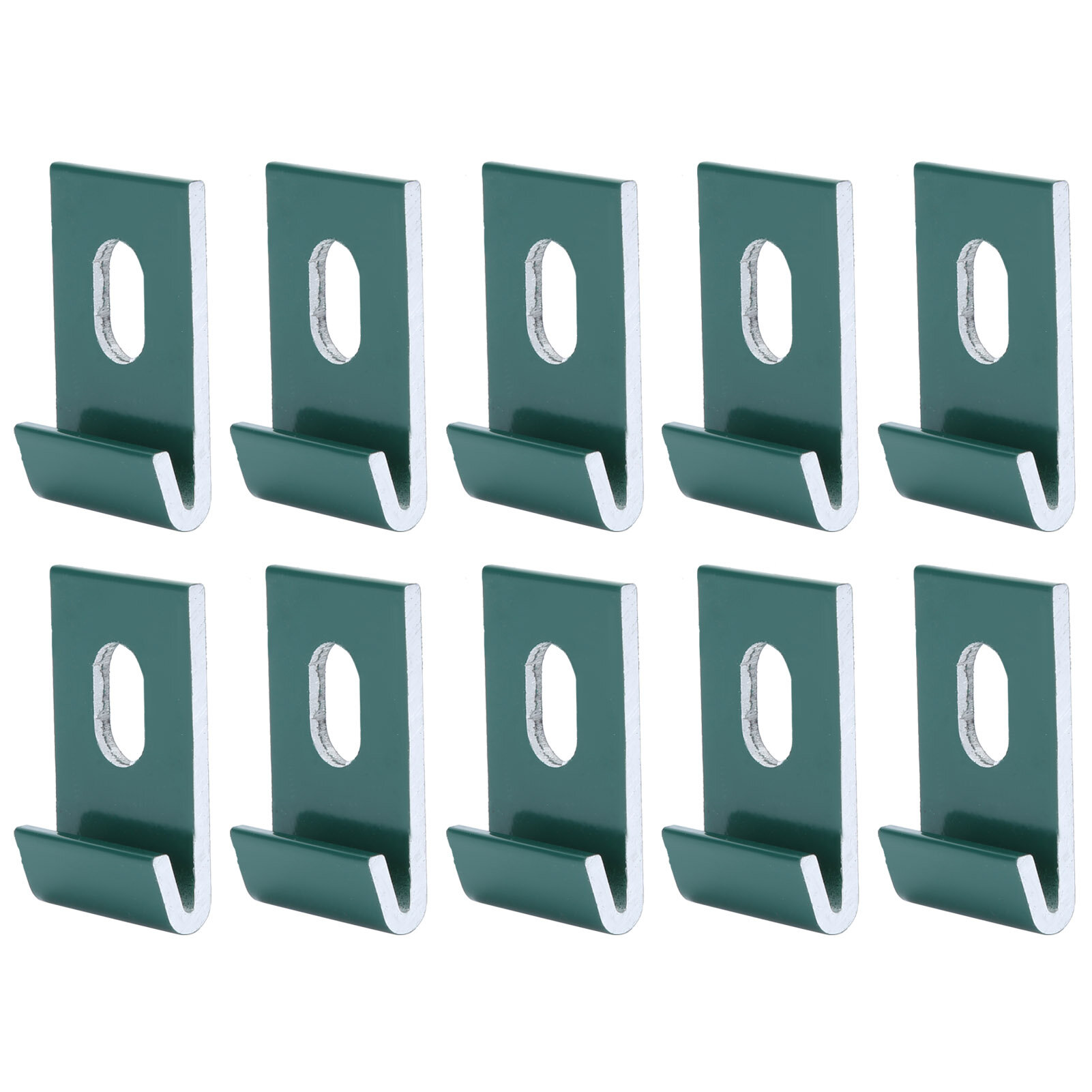 10 шт. базовые зажимы, крючки, крепления для алюминиевых теплиц, набор приспособлений, зеленый цвет