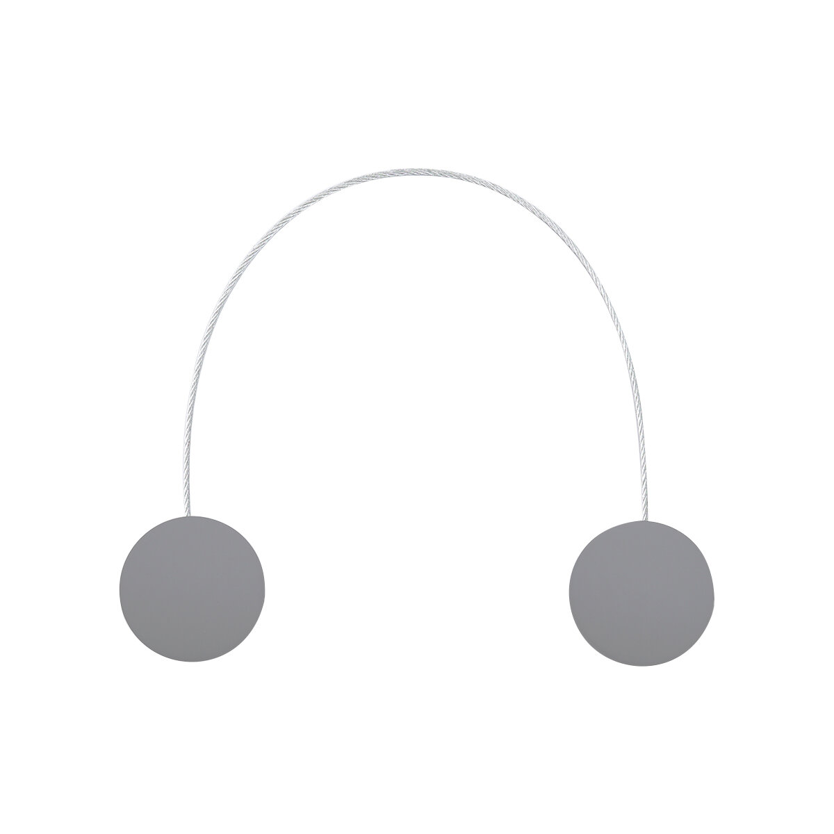 Подхват для штор магнитный, диаметр 4,5 см, длина троса 30 см, SmolTex (107 матовый серый)