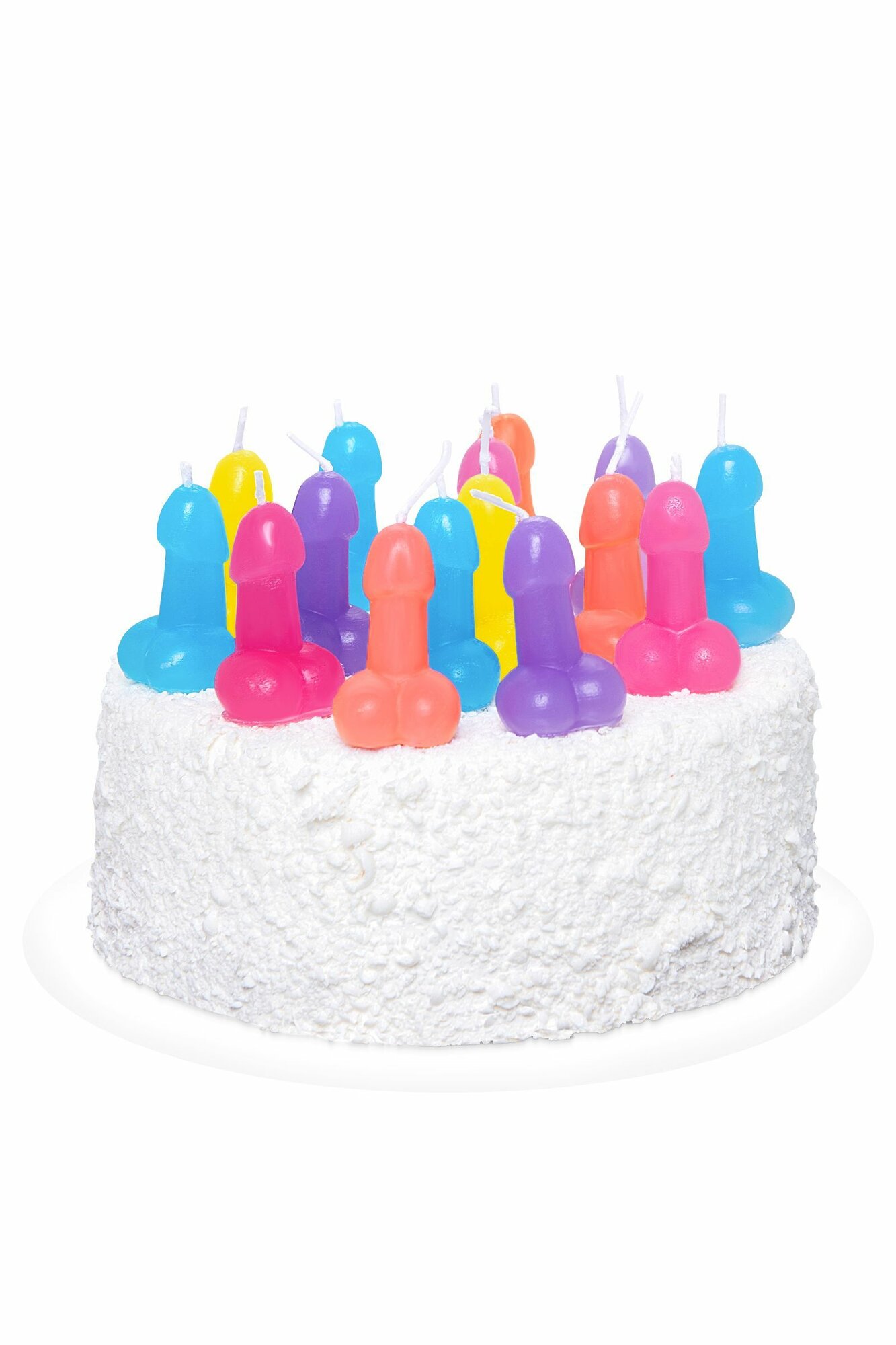 Набор свечей Pecado в форме пениса, парафиновые, разноцветные, 10 шт